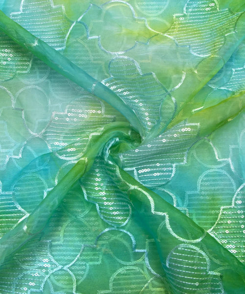 Floral Embroidery Organza Fabric Online