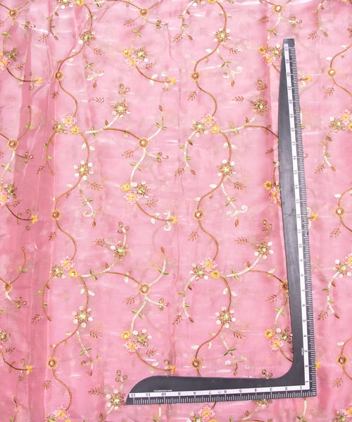 Organza Fabric With Embroidery| Embroidery On Organza Fabric