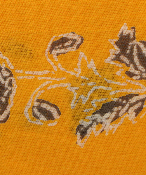 Yellow Colour Floral Print Cotton Fabric ( 1 Meter )