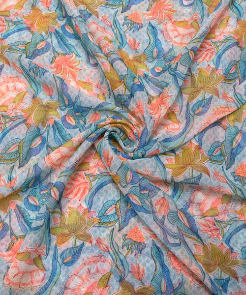 Buy Printed Chiffon Fabric Online | FabricDekho