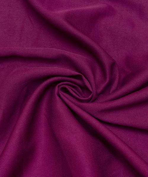 Wine Colour Plain Crepe Fabric