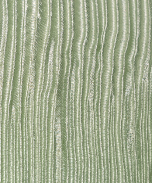 Mint Colour Plain Pleated Satin Fabric