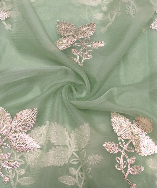 Floral Embroidery Organza Fabric Online