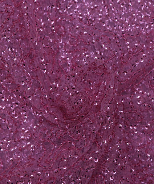 Light Pink Small Heavy Sequin Net Fabric